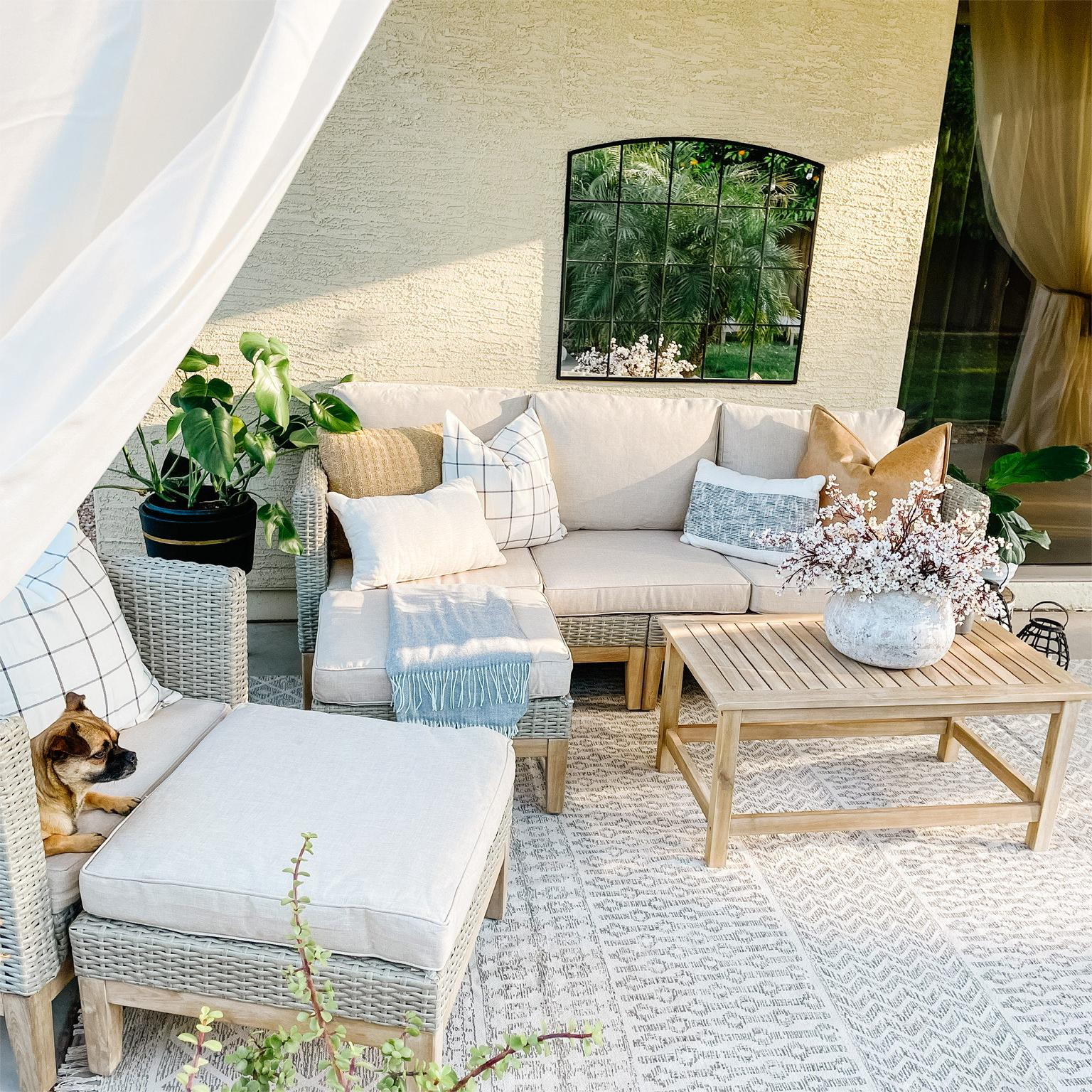 5 seater rattan garden furniture set store